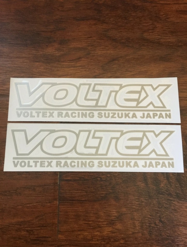 2x Silver Hallow VOLTEX DECAL GT WING VINYL STICKER FOR BRZ FRS 350Z ...