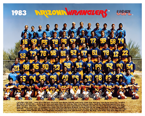 USFL 1983 Arizona Wranglers Color Team Picture 8 X 10 Photo | eBay