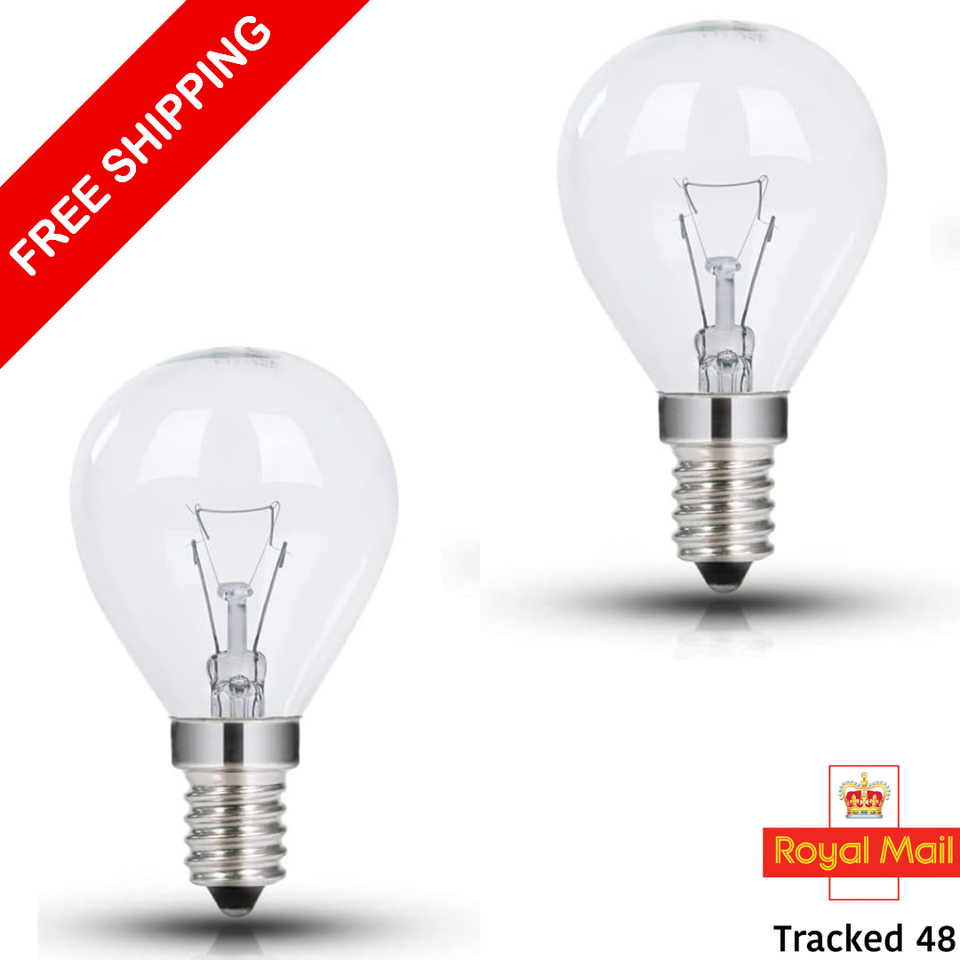 2 x 40w Oven Bulb / Cooker Light Bulbs 240v SES E14 300 Degree 220 ...