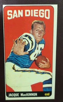 1965 Topps set-break Jacque MacKinnon #167 San Diego Chargers EX h | eBay