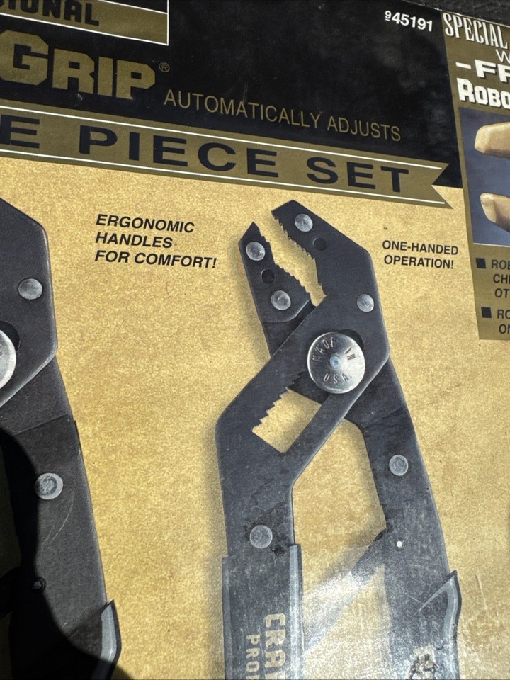 Sears Craftsman Professional USA Nos 45191 3pc Robo Grip Plier Set W ...