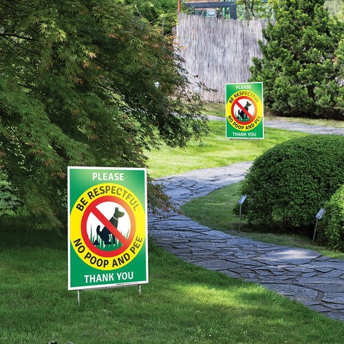 Sigo Signs Please Be Respectful No Poop And Pee 9x12 2 PK, Color-SI ...