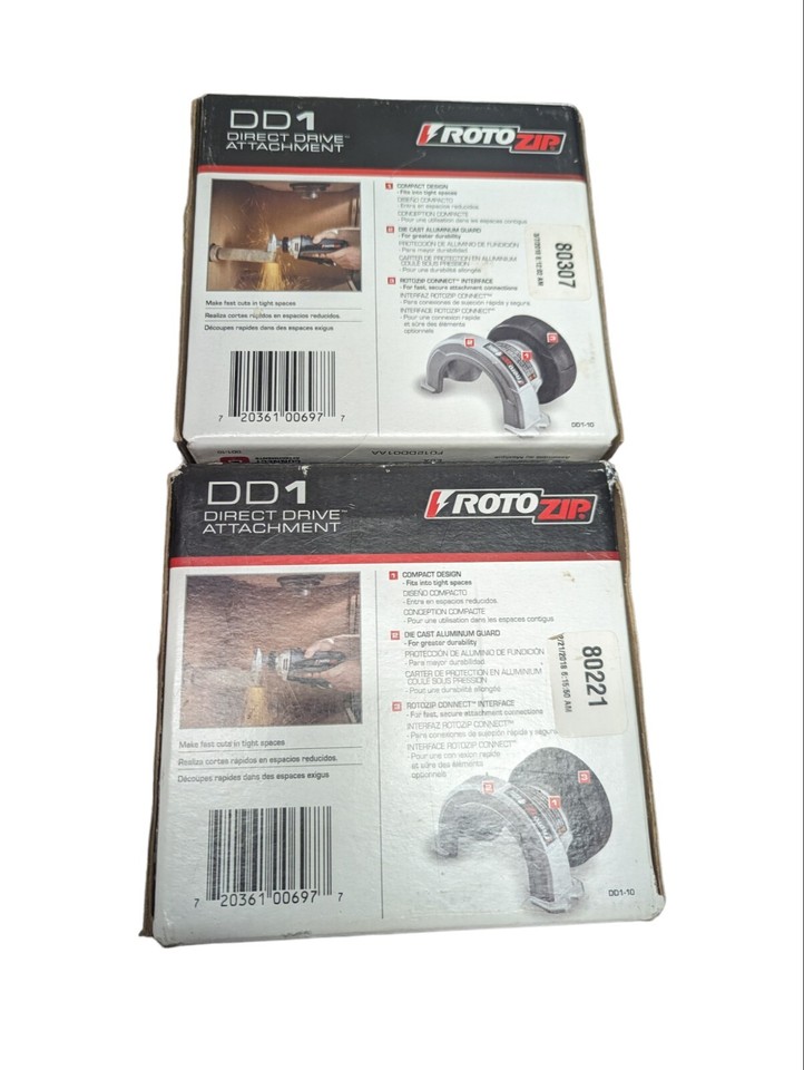 Lot Of 2 ROTOZIP Connect DD1 2-1/2" Direct Drive Cut-off Rotary Tool ...