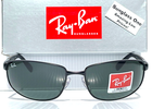 NEW Ray Ban Matte Black Metal Frame Crystal Green lens Sunglass RB3254 ...