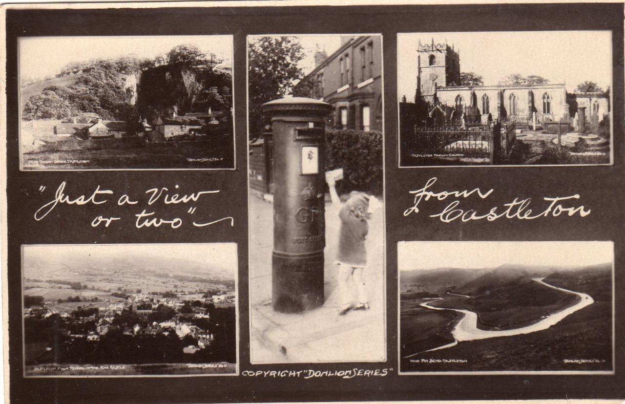 Castleton Multi View Postbox RP old pc used 1929 Donlion | eBay