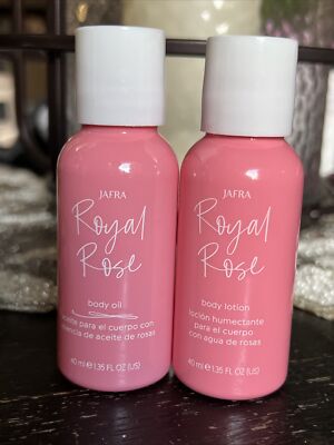Jafra Royal Rose Body Oil And Body Lotion Travel Size 1.35 Fl oz | eBay