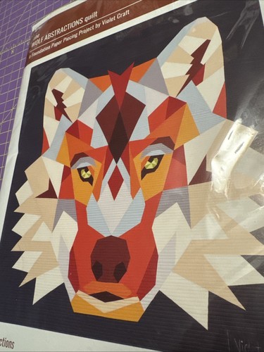 Wolf Foundation Paper Piecing Kit Violet Craft 60x65” Quilt Pattern | eBay