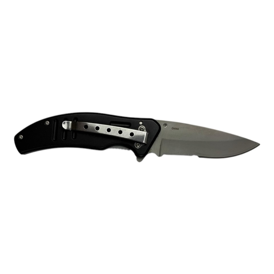 USA SUPER KNIFE With Black Composite Handle & A Black Stainless Steel ...