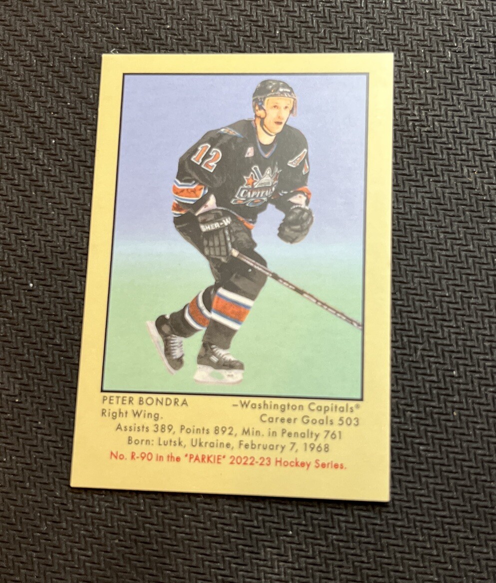 PETER BONDRA 2022-23 PARKHURST CHAMPIONS HOCKEY WRAPPER BACK RETRO ...