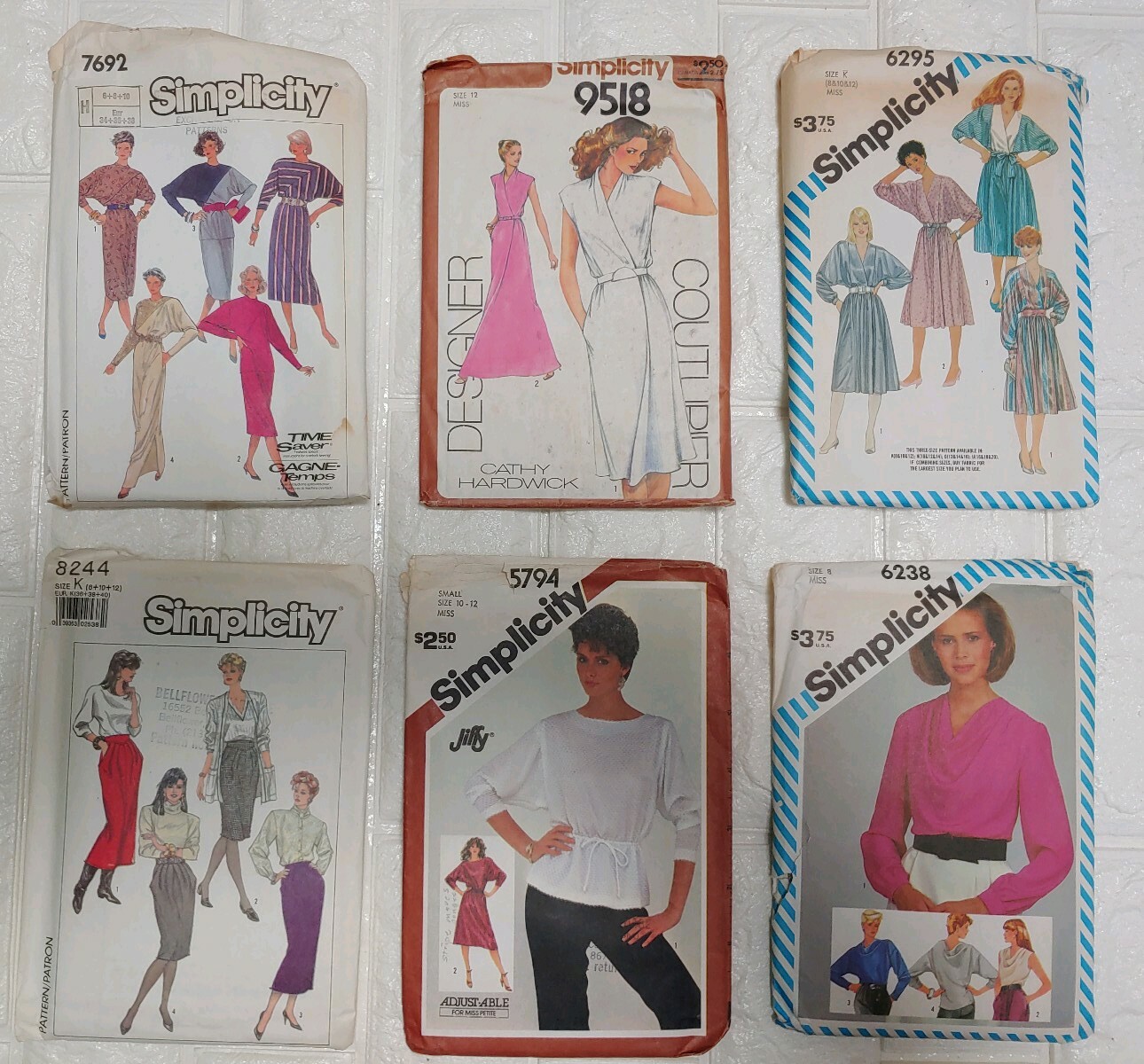 Simplicity vintage Sewing patterns #7692 #8518 #6295 #8244 #5794 #6238 ...