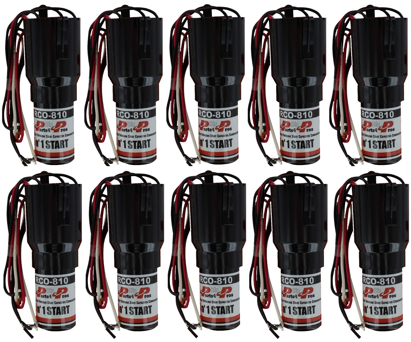 RCO810 Refrigerator 3-in-1 Hard Start Kit Relay Capacitor Replaces (10x ...