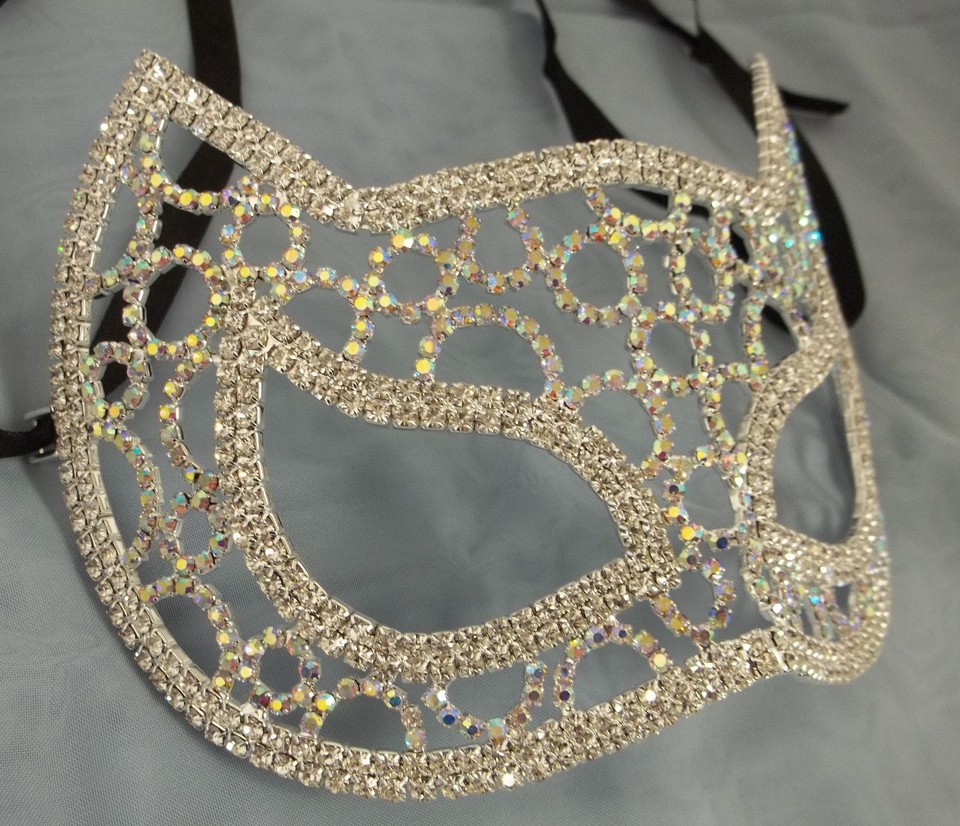 Full Rhinestone Crystal Masks Silver Gold Wedding Masquerade Mask | eBay