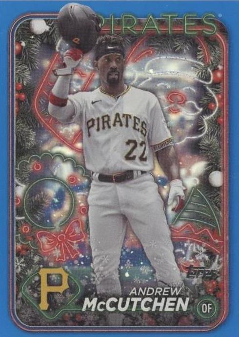 2024 Topps Holiday - Andrew McCutchen #H176 Blue Metallic Glitter for ...