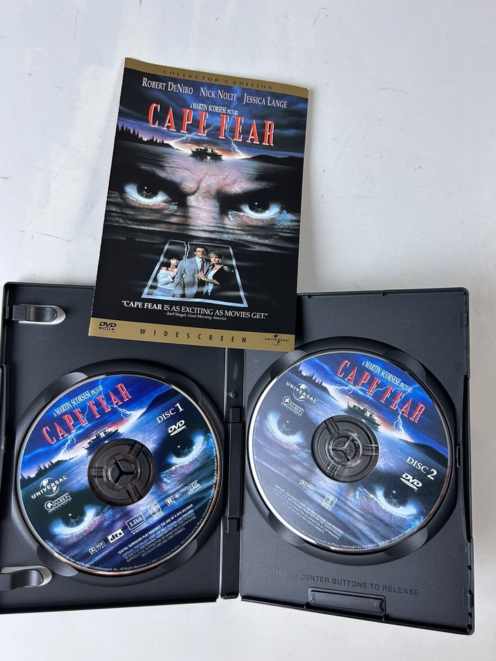 Cape Fear DVD 1991 Collector's Edition Robert De Niro Jessica Lange ...
