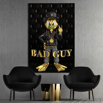 EXKLUSIV WANDBILD, SCROOGE MCDUCK BAD GUY - KUNST ACRYLGLAS, LEINWAND ...