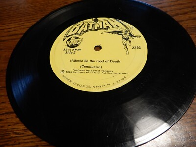 ORIGINAL VINTAGE 1976 BATMAN POWER RECORDS IF MUSIC BE THE FOOD OF ...