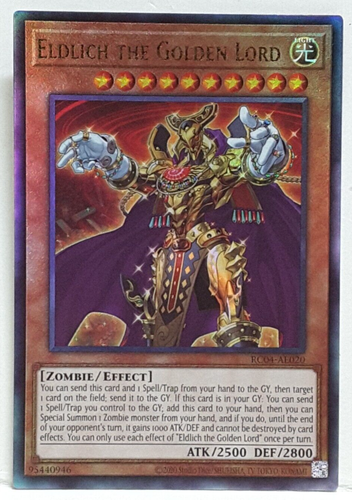 Yugioh Asian-English Eldlich the Golden Lord RC04-AE020 Ultimate Rare ...