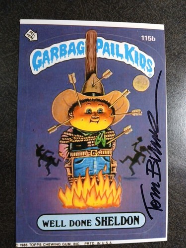 TOM BUNK Authentic Hand Signed 4X6 photo - CARTOONIST GARBAGE PAL KIDS ...