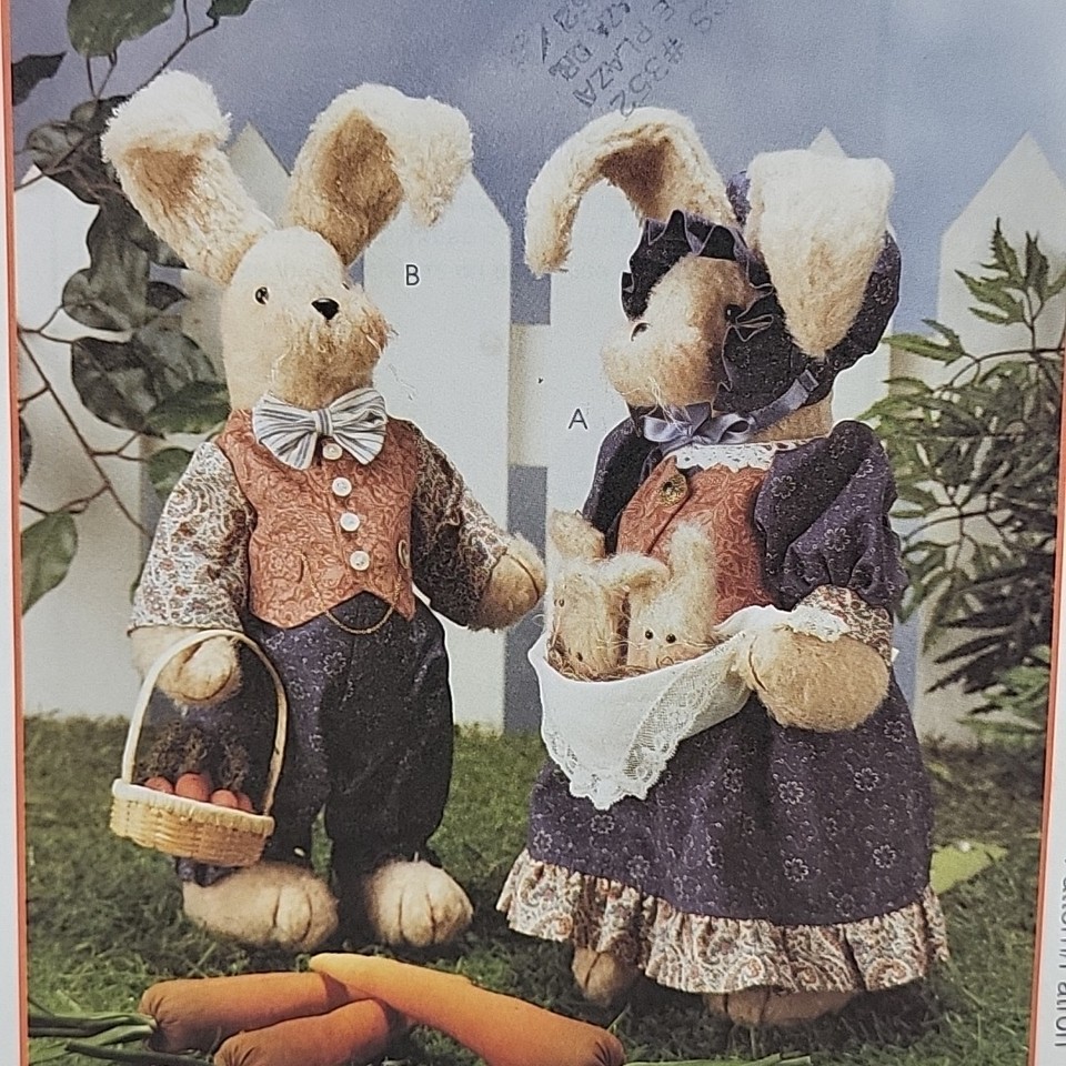 McCalls Crafts Pattern #8609 Bunny Family Easter Spring Doll Bunnies ...