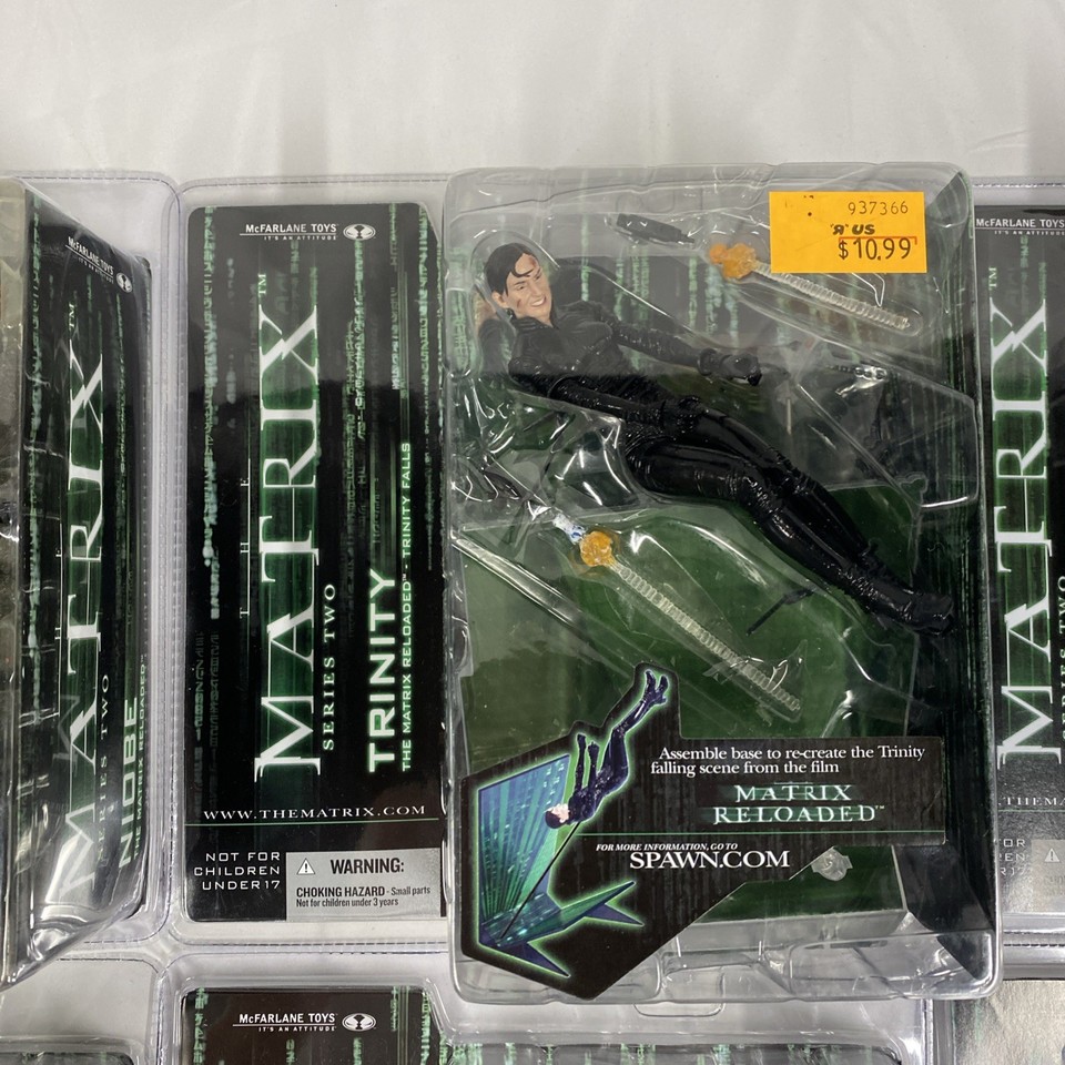 McFarlane THE MATRIX Reloaded Set 6 Figures Neo Smith Morpheus Trinity ...