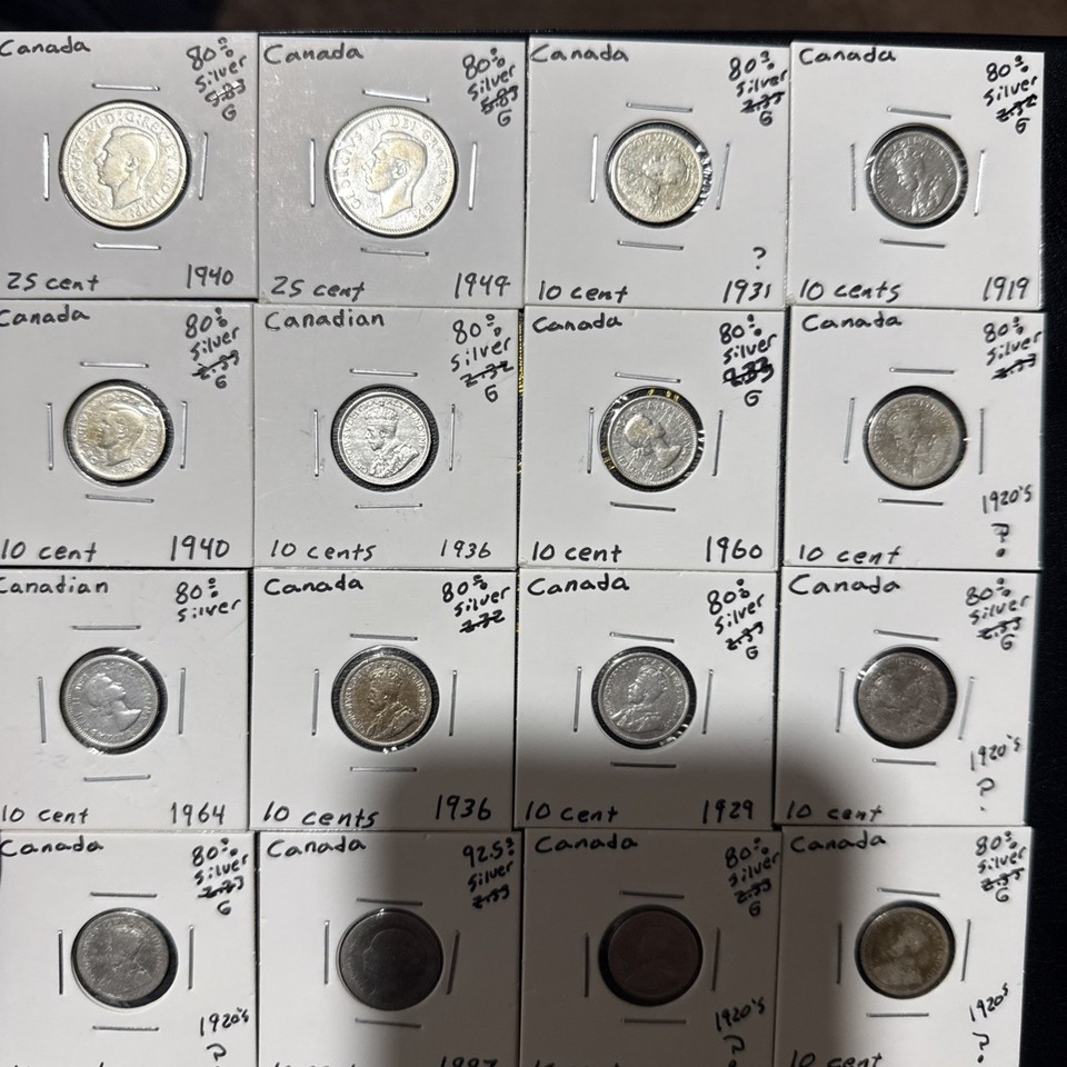 Canadian SILVER COINS 21 In Total READ ENTIRE DESCRIPTION COINS. | eBay