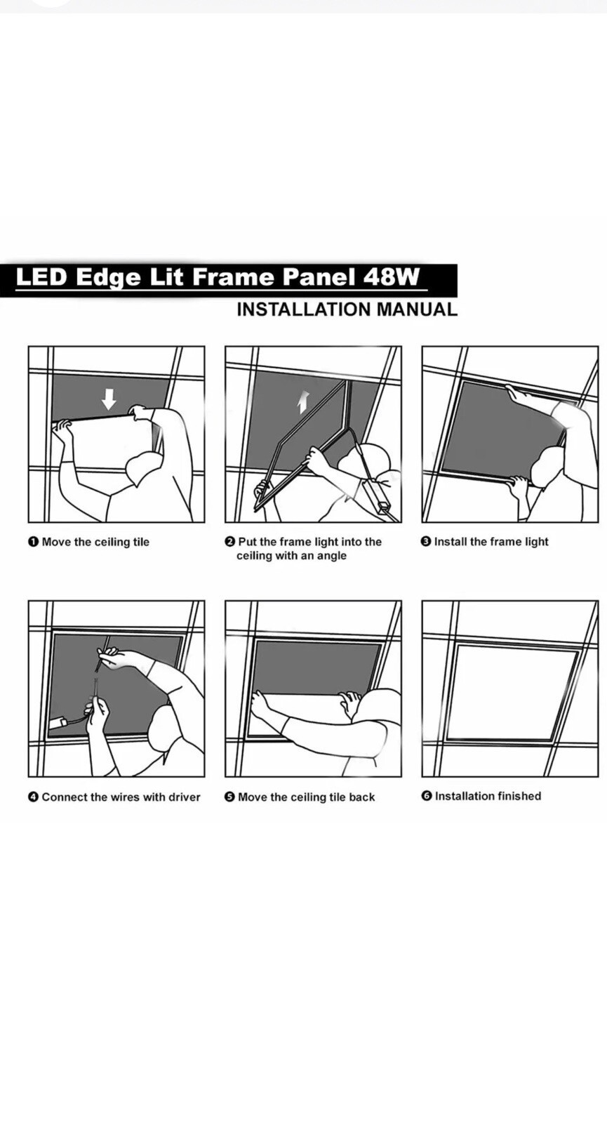 20x Bright 48W LED Panel Frame Border Edge Light Cool White 600 x 600mm ...