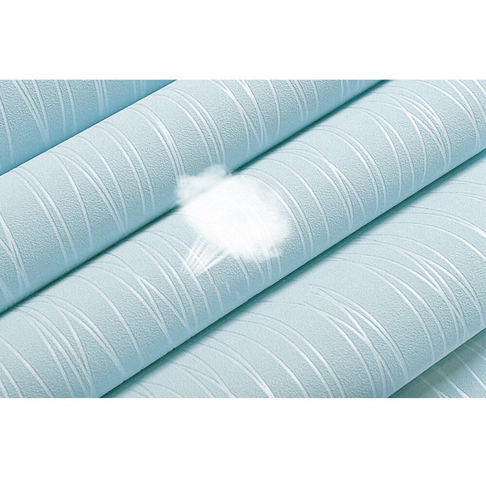 10M 3D Textured Wallpaper Roll Non-Woven Plain Stripe Wall Sticker for ...