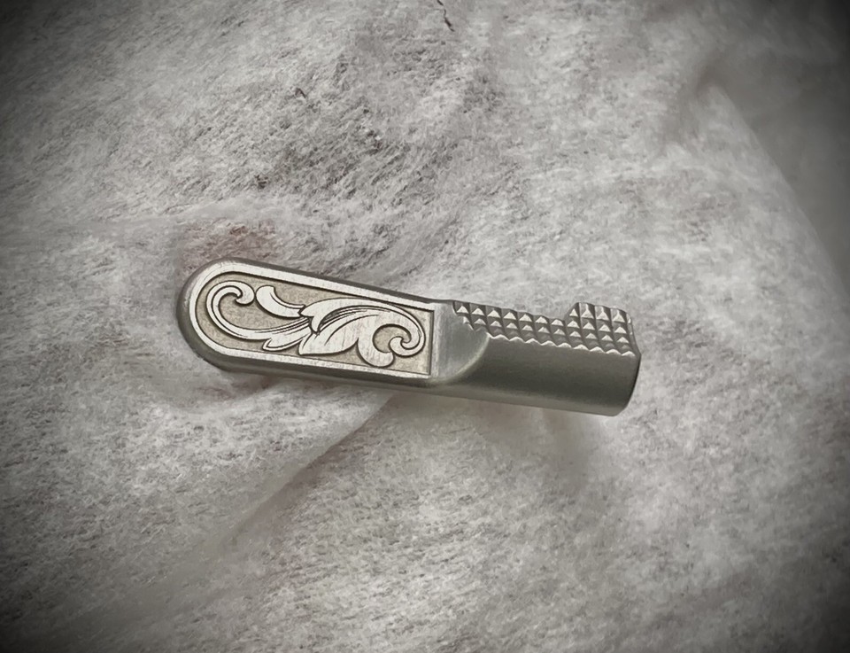 1911 slide stop - Engraved - 45ACP Stainless Steel - Will fit standard ...
