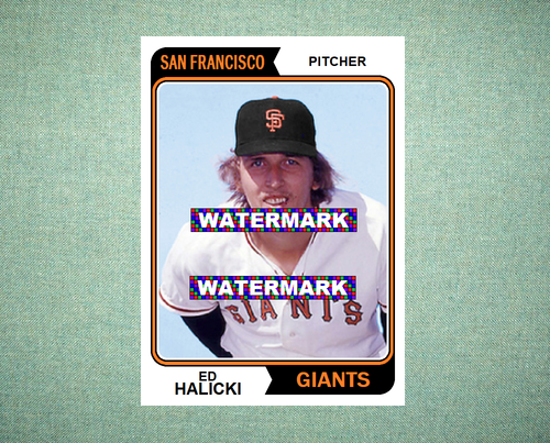 Ed Halicki San Francisco Giants 1974 Style Custom Baseball Art Card | eBay