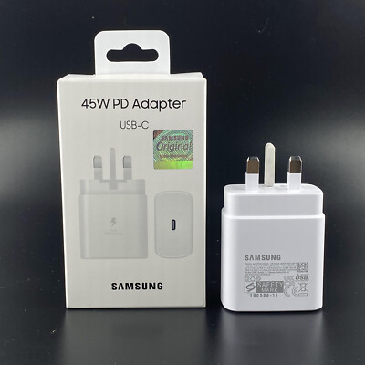Genuine 25W 45W Samsung Type C Charger Plug Cable For Galaxy S20 S21 ...
