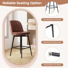 27" Modern Swivel Kitchen Bar Stool Set of 2 Counter Height Chair w ...