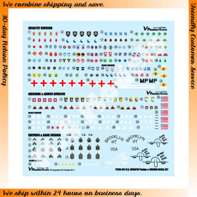 Passion Models 1/35 WWII US Budge & Insignia Decal Set (water-slide) | eBay