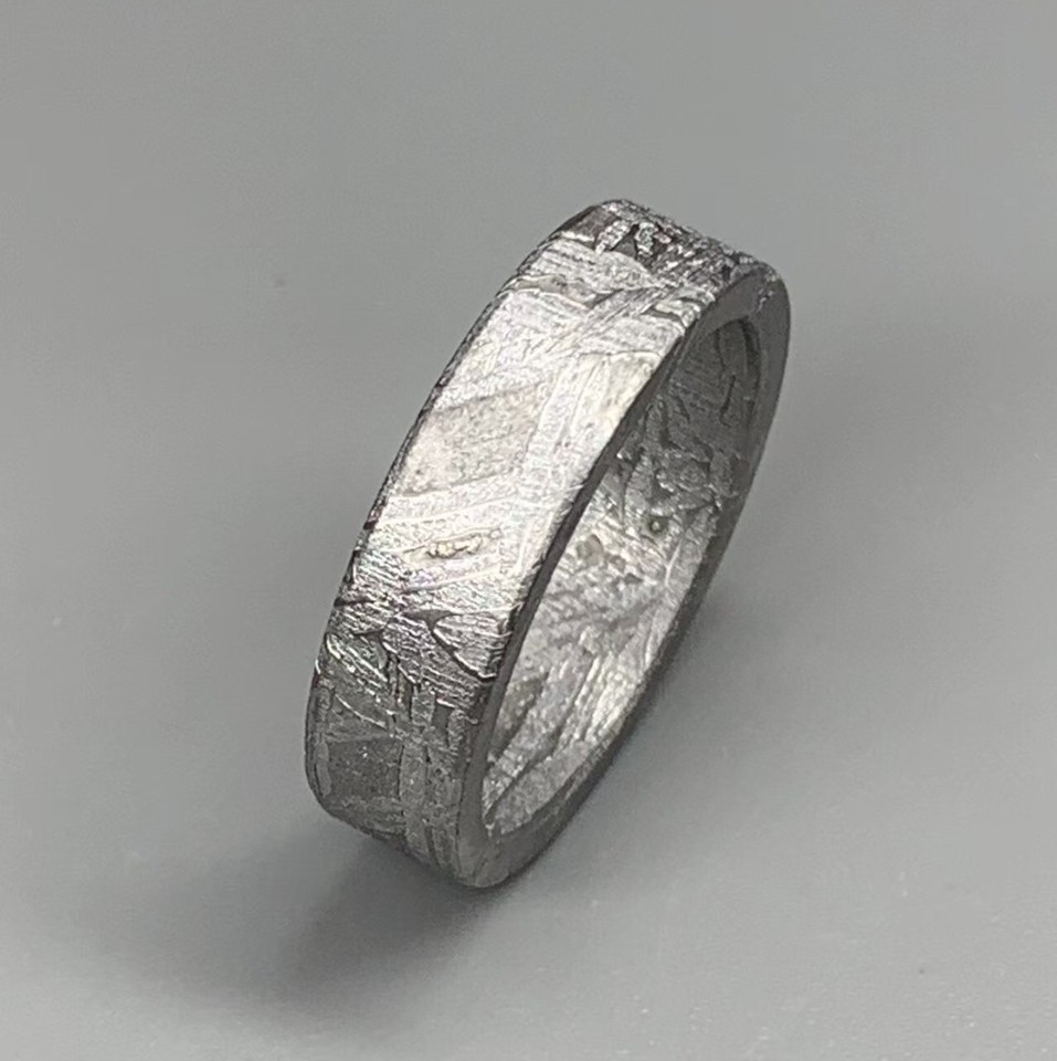 Muonionalusta meteorite ring Meteor Wedding Ring size:11 (Ring support ...