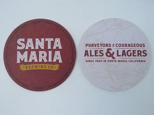 Sous-Verre Collectible ~ SANTA MARIA Brewing Co Ales & Lagers ...