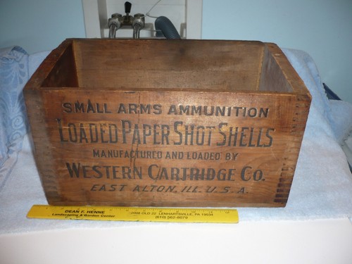Vintage Western Ammo Box Wooden Shipping Crate 12 Ga. Once Held 500 ...