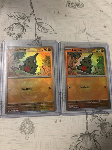 BOTH Larvitar Master Ball & Poke Ball Patterns - Prismatic Evolutions - NM | eBay