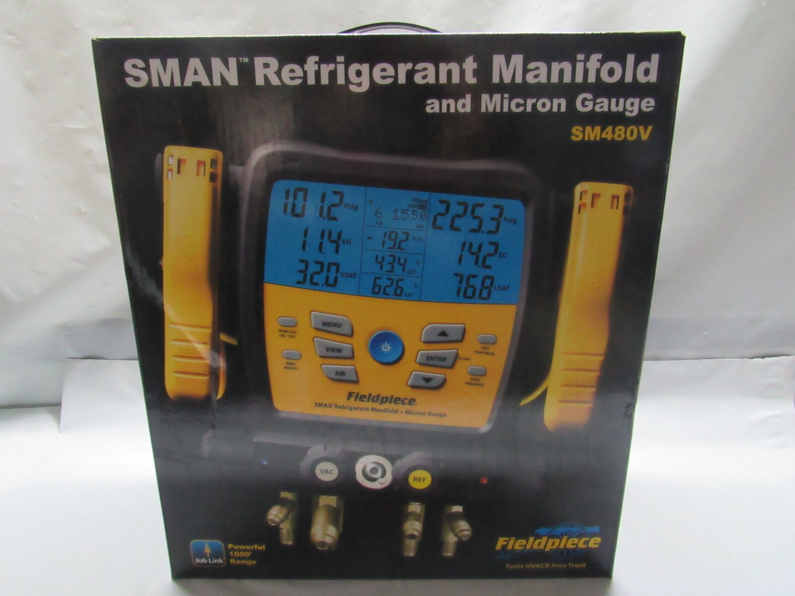 Fieldpiece+SM480V+4-port+SMAN+Refrigerant+Manifold+With+Micron+Gauge ...