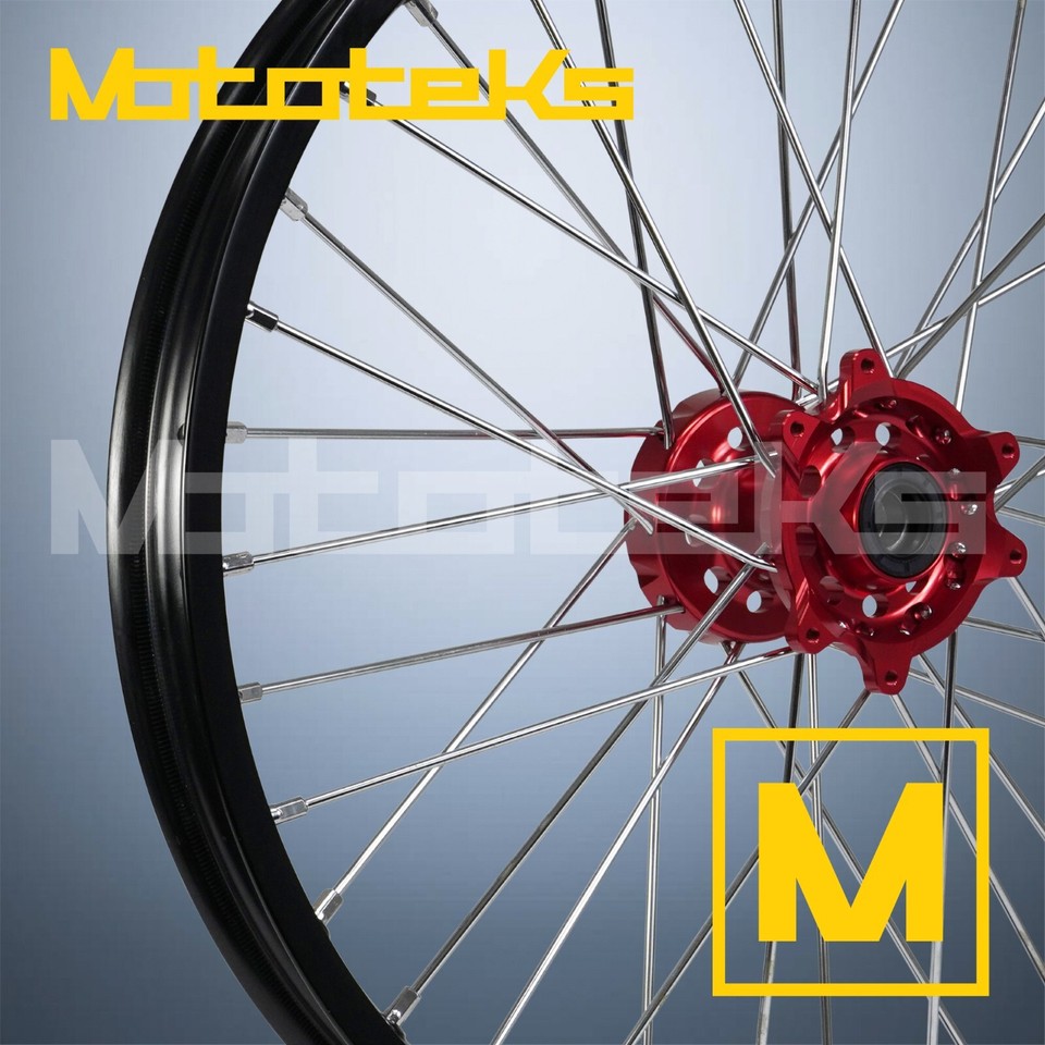 HONDA CRF450R CRF250R MX WHEEL SET DNA 21" 19" WITH CNC BILLET ALUMINUM ...
