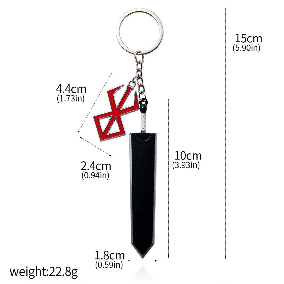 Berserk Guts Dragonslayer Pendant keychain Keyring Fans Jewellery Gift ...