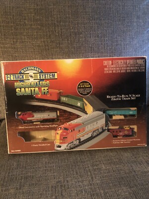 Bachmann SANTA FE Highballer N-SCALE Electric Train Set & 5" Straight Track 5pc | eBay