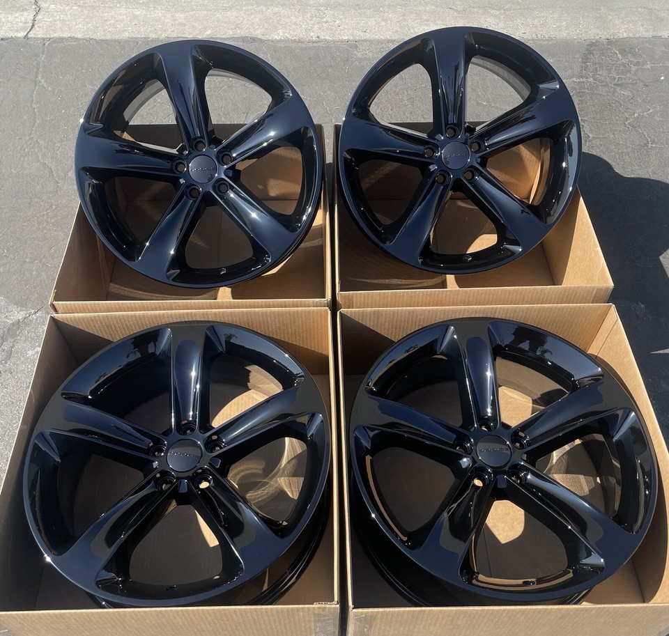 20" OEM Dodge Charger Challenger RT Wheels Factory Rims SET Gloss Black ...