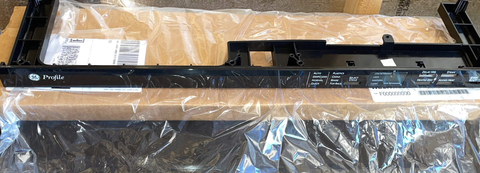 New** WD27X10372 GE Profile Console & Cover Assembly Black New Genuine ...
