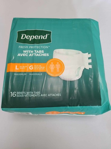Depend Incontinence Protection with Tabs Maximum Absorbency Unisex ...