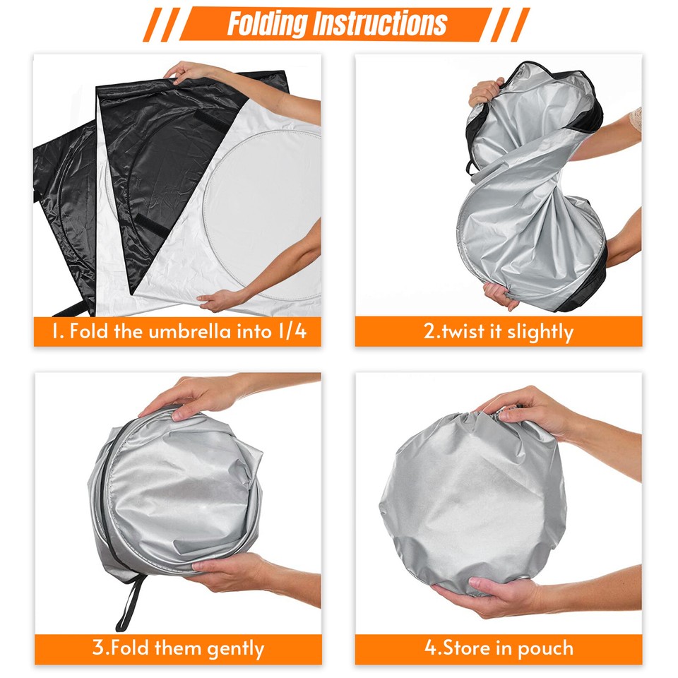 2 in1 Semi-Truck Sun Shade Foldable Windowshield Side Window Anti UV ...