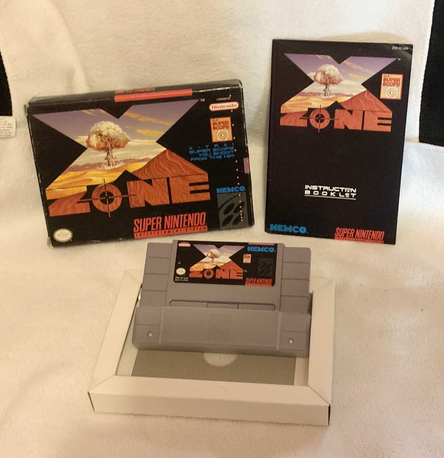 Super Nintendo SNES Super Scope 6 Light Gun Complete in Box w/ Game ...