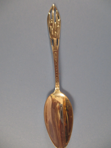 Sterling silver Arizona souvenir spoon with cut out cactus on the ...