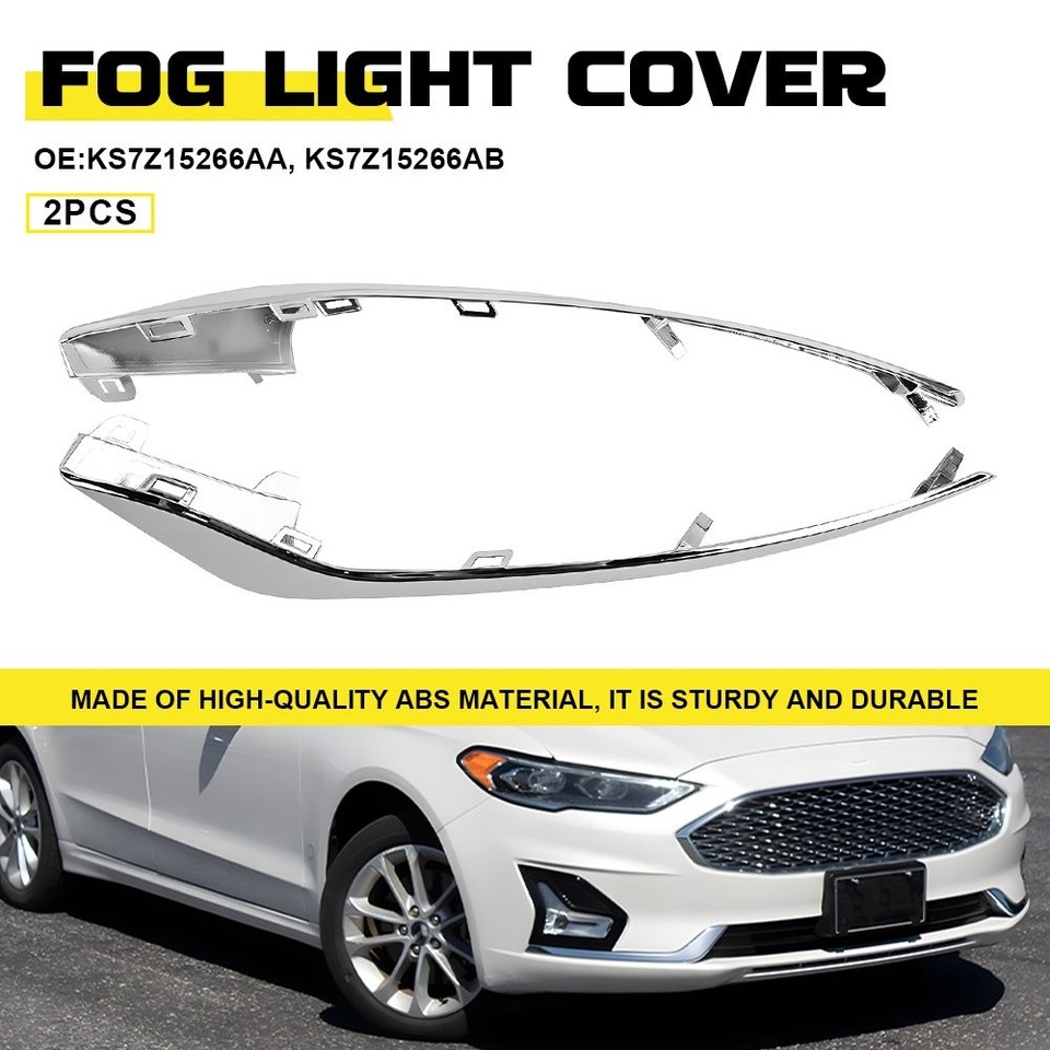 Fit 2019-2020 Ford Fusion Chrome Front Fog Lamp Light Strip Trim Left ...