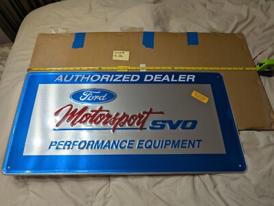 NOS Vintage FORD MOTORSPORT DEALER SVO SVT SHELBY COBRA MUSTANG SIGN M ...