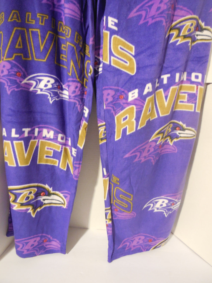 New Baltimore Ravens Size Large NFL Fleece Midfield Knit Pants Unisex ...