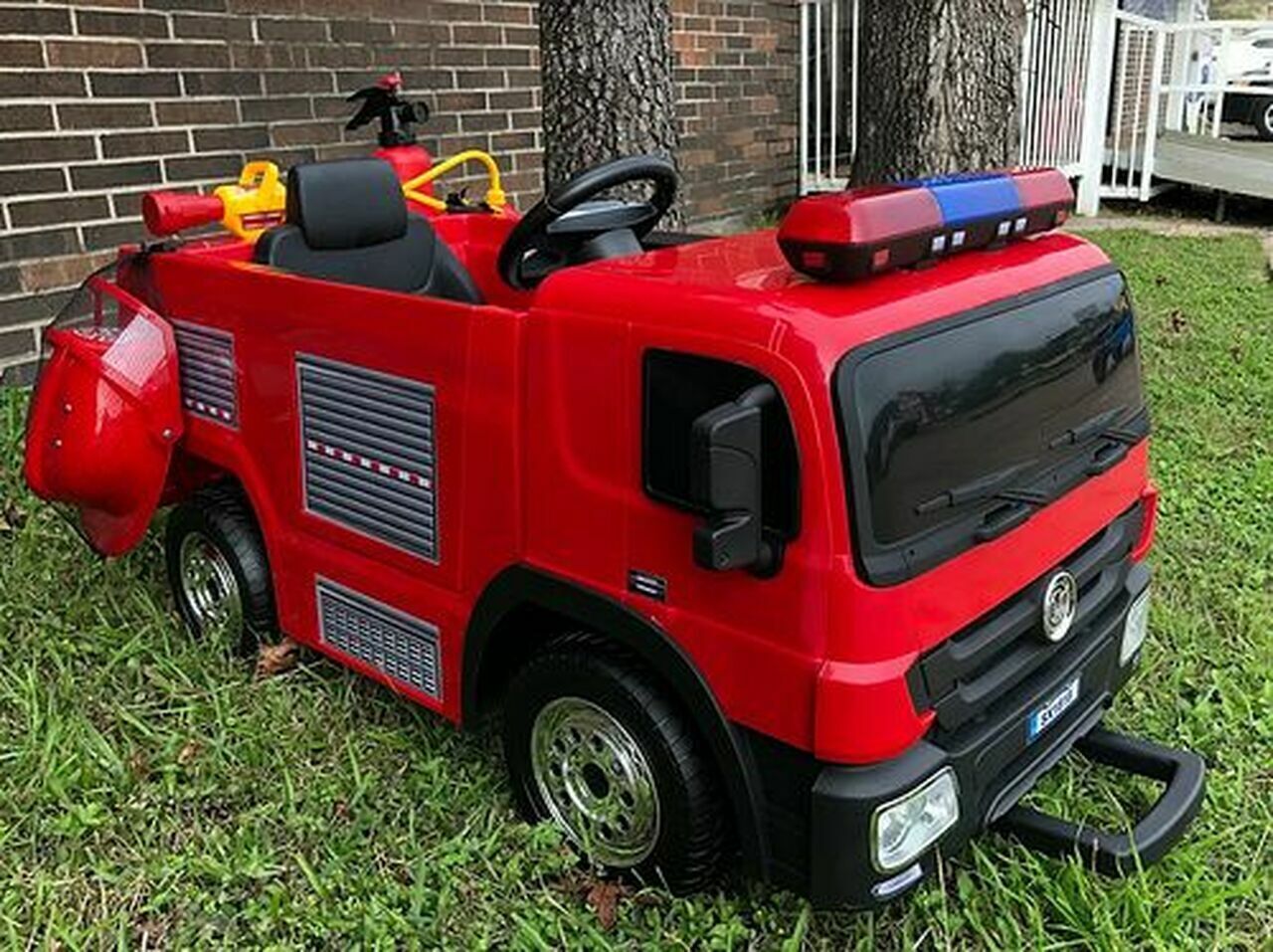 12v Ride On Fire Engine Truck Toy Car Kids Children Electric Battery ...